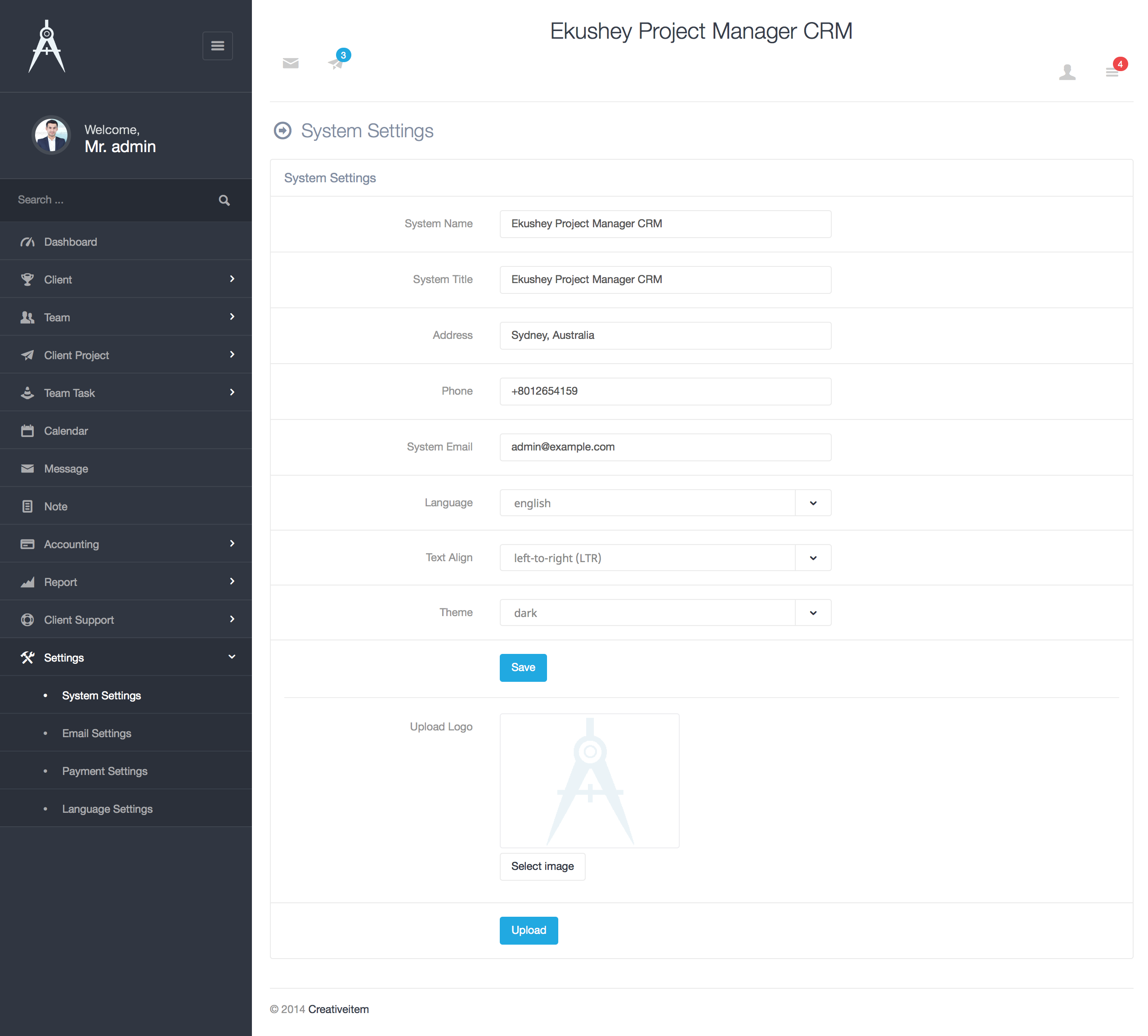 Ekushey Project Manager CRM by Creativeitem | CodeCanyon
